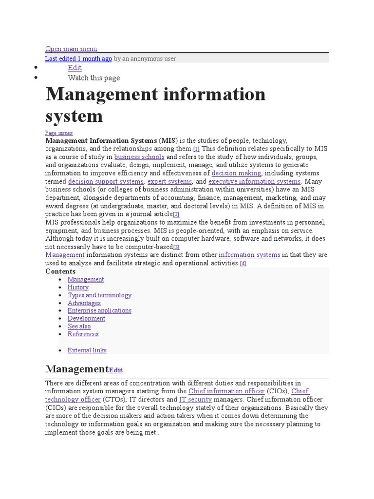 Management Information System | PDF | Management Information System ...