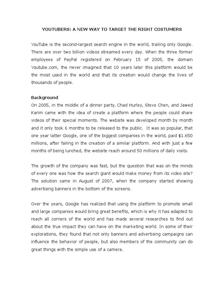 YouTube Marketing Case Study Insights | PDF | You Tube | Advertising
