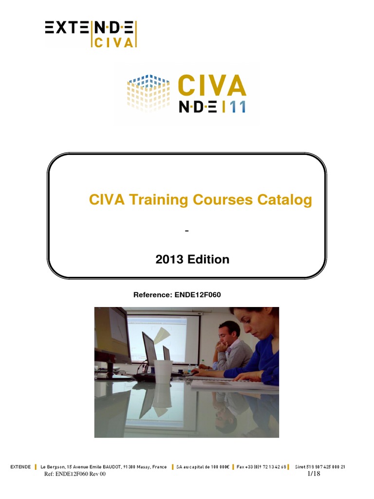 CIVA Training Catalogue 2013 | PDF | Simulation | Application Software