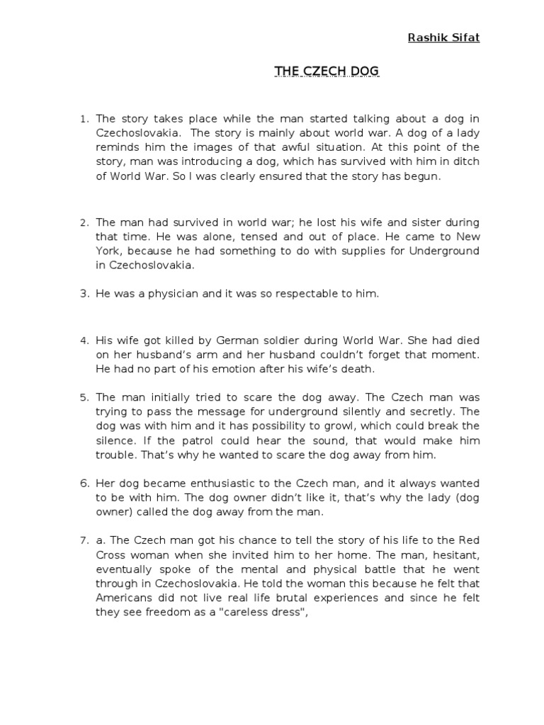 The Czech Dog | PDF | Czechoslovakia