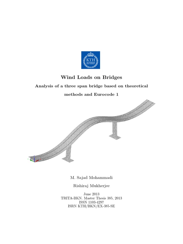 Wind Loads On Bridges | Download Free PDF | Structural Load | Spectral ...