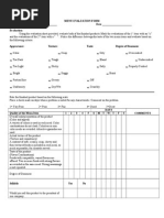 Sensory Evaluation Sheet | PDF | Business | Career & Growth
