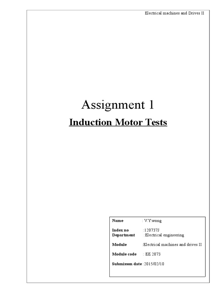 Induction Motor Tests Shan Jayamaha Pdf Electrical Engineering