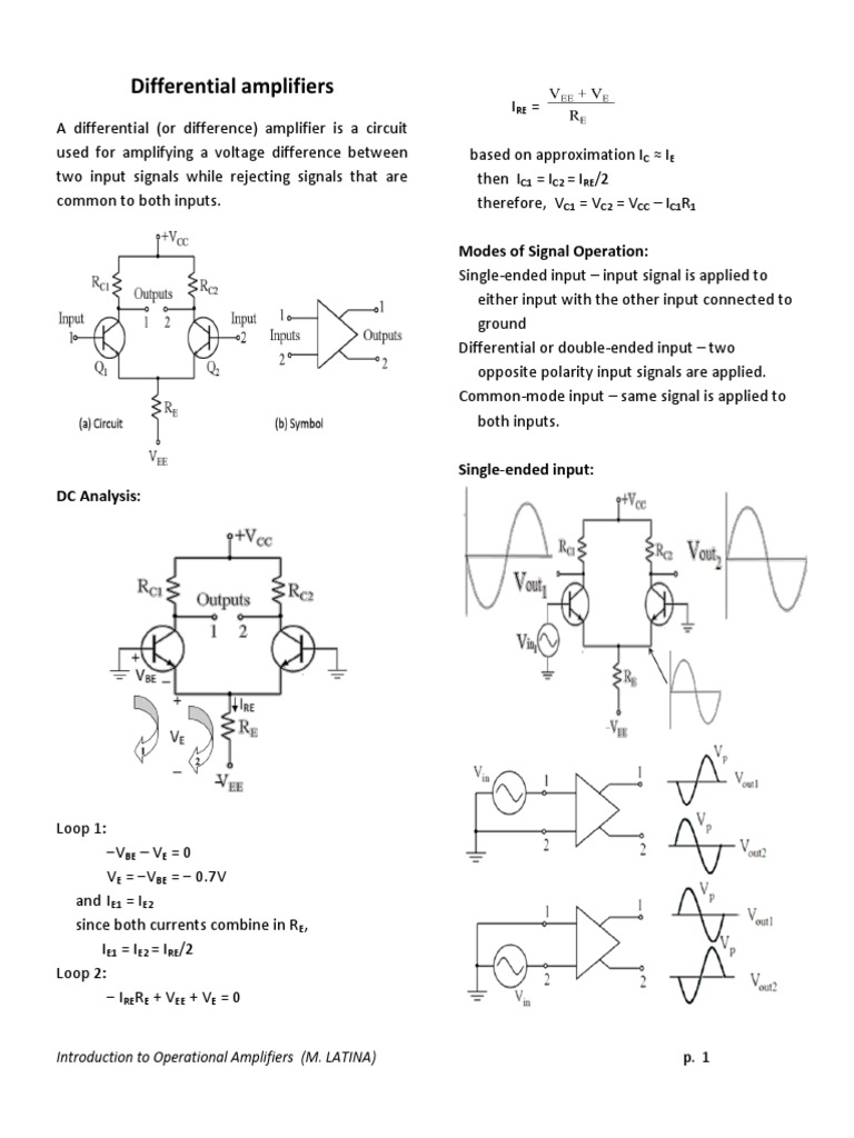 Lecture 1 - Intro To Op Amps | PDF | Operational Amplifier | Amplifier