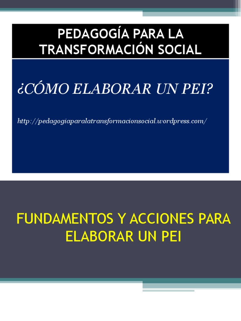 Como Elaborar Un Pei | PDF
