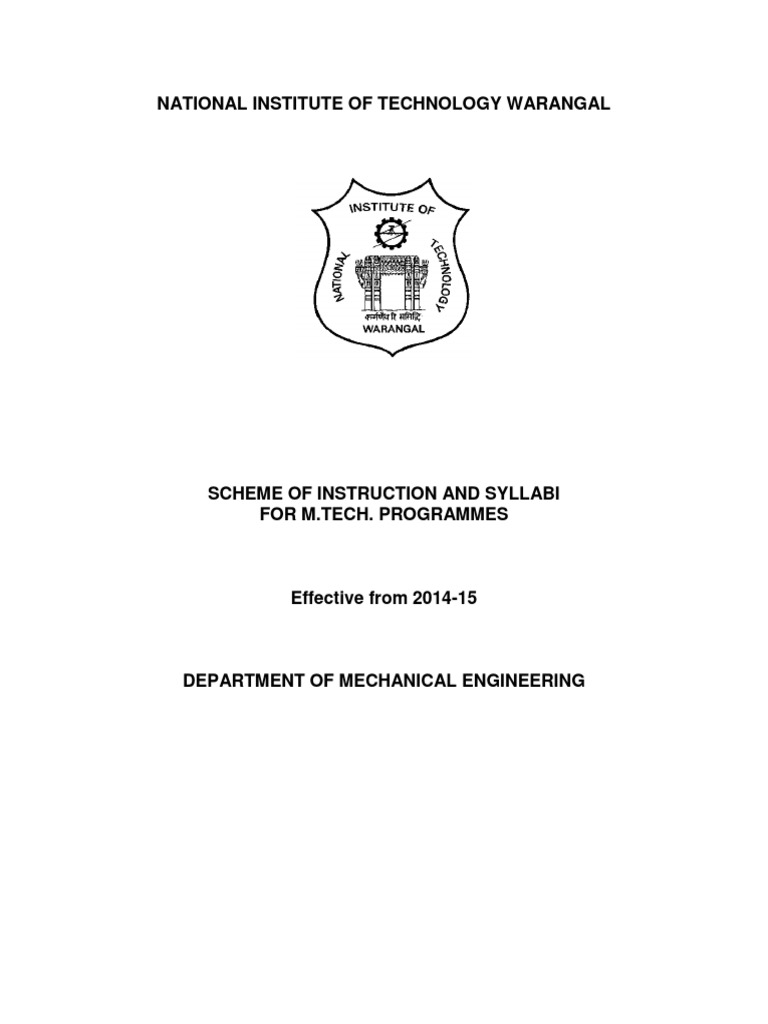 MTech Additive Manufacturing Syllabus | PDF