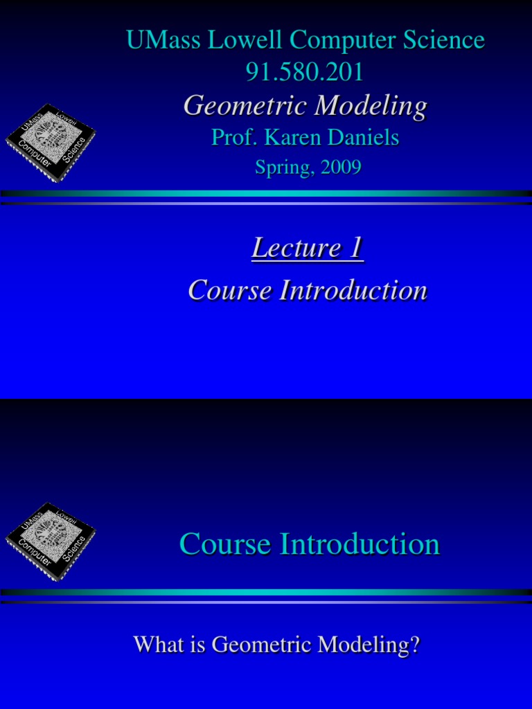 Umass Lowell Computer Science 91.580.201: Geometric Modeling | PDF ...