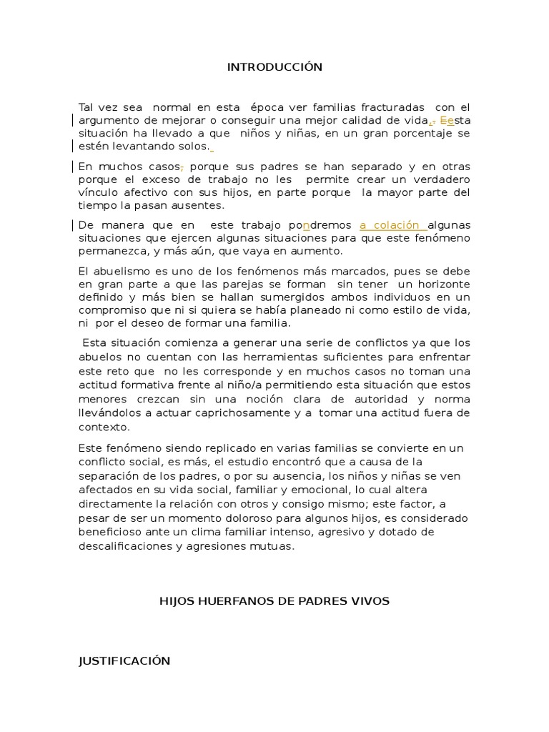 Hijos Huerfanos de Padres Vivos 18-03-2015 | PDF | Familia | Adolescencia