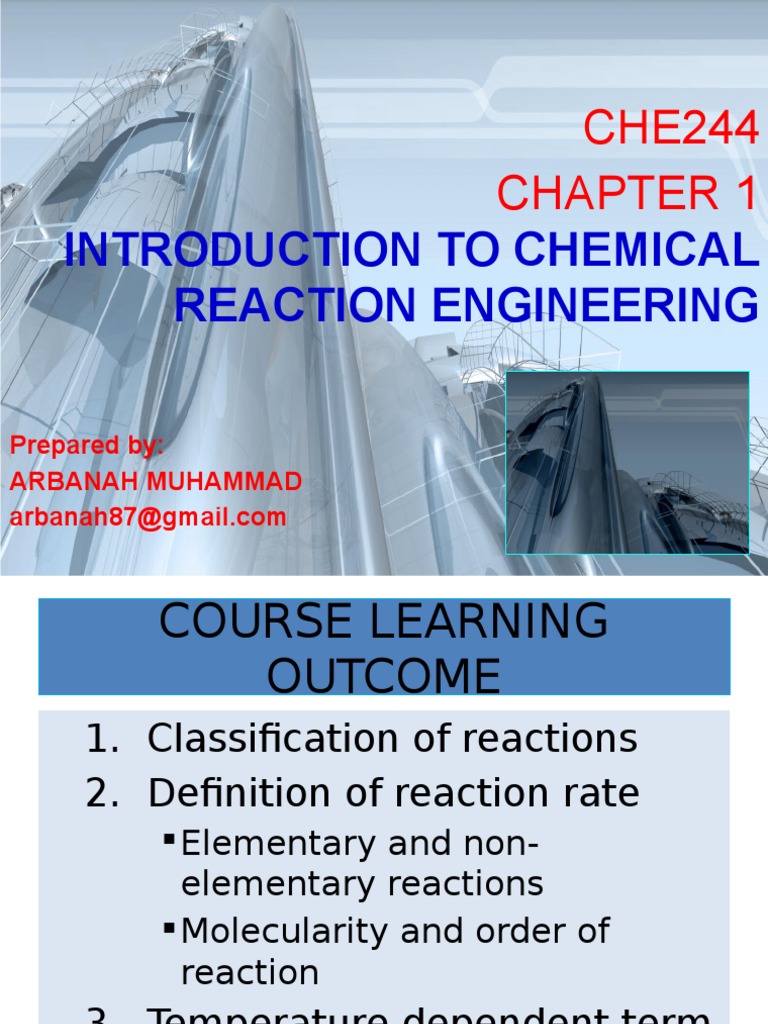 Introduction to Chemical Reaction Engineering | PDF | Stoichiometry ...