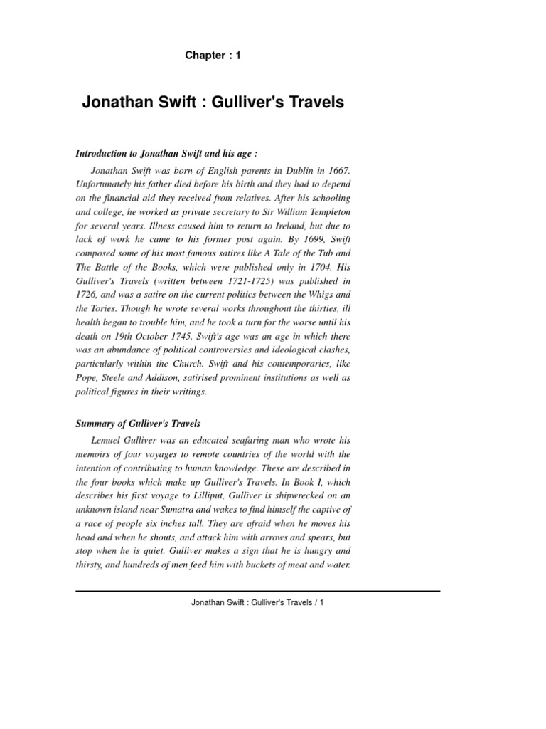 Gulliver's Travels Study Guide | PDF | History
