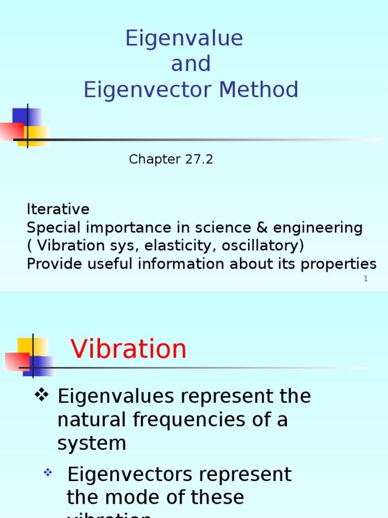 The Power Method for Determining Natural Frequencies and Vibration Modes through Eigenvalue and ...