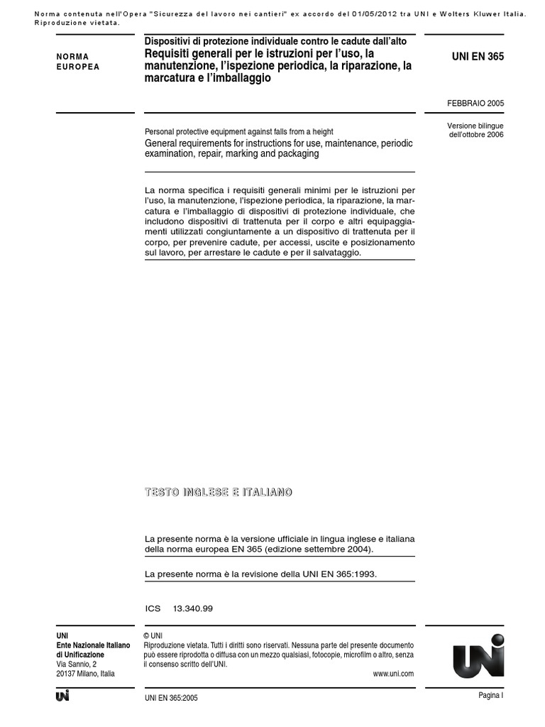 Uni en 365:2005 | PDF