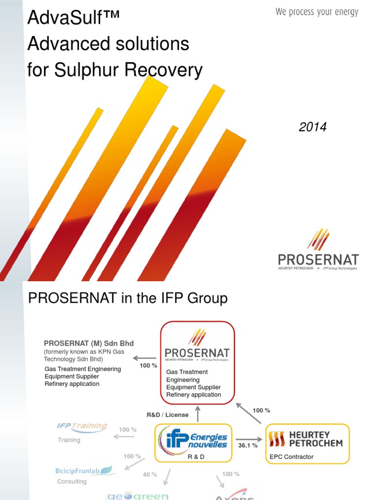 PROSERNAT Sulphur Recovery - AdvaSulf™ | PDF | Combustion | Sulfur