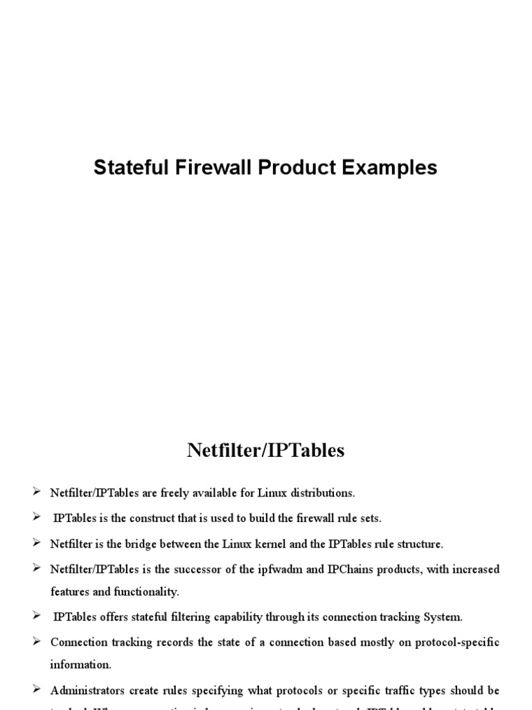 17 Stateful Firewall Product Examples | PDF | Firewall (Computing ...