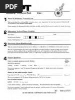 Wonderlic Personnel Test - Form IV - SPANISH | PDF | Neuropsychological ...