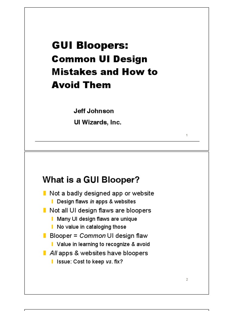 GUI Bloopers | Download Free PDF | Widget (Gui) | Menu (Computing)