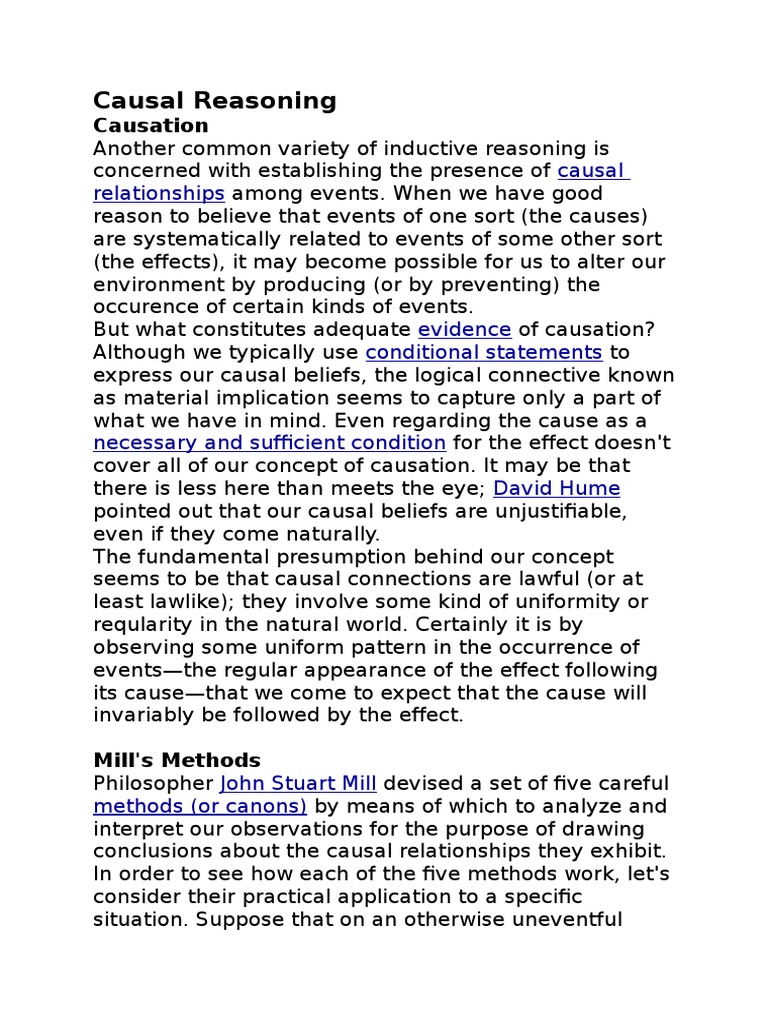 Causal Reasoning | PDF | Causality | Hypothesis