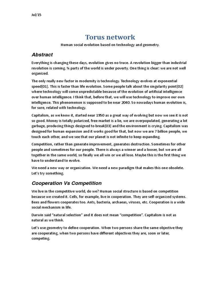 Torus Network | PDF | Self Organization | Consciousness