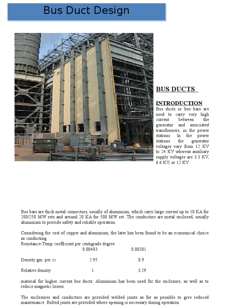Bus Duct Design and Types Overview | PDF | Welding | Construction