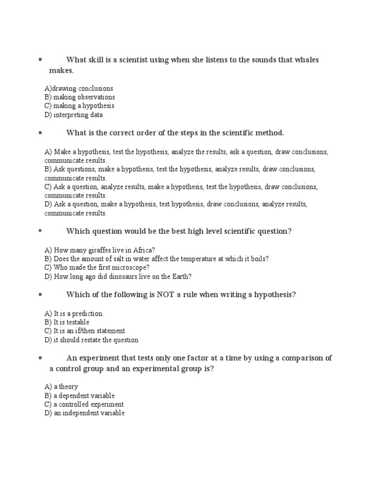 Scientific Method | PDF | Experiment | Hypothesis