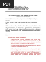 NOTES On AMLA (RA 9160) | PDF | Money Laundering | Securities (Finance)