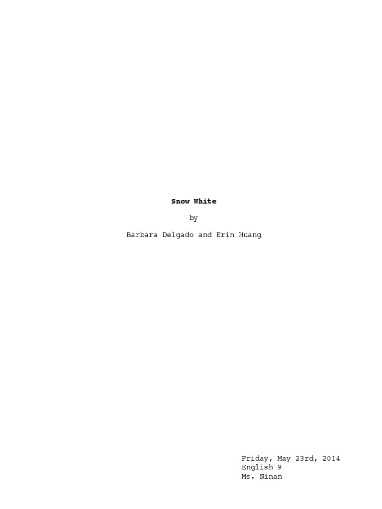 Snow White Script PDF | PDF | Snow White | Leisure