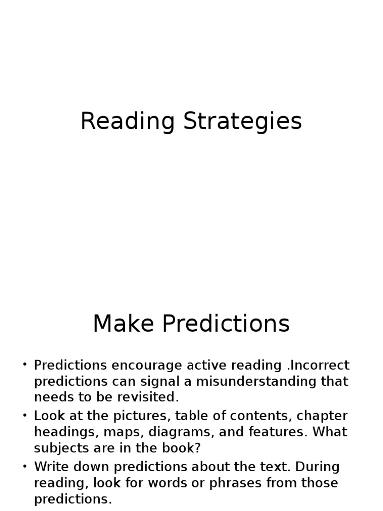 Reading Strategies | PDF | Reading (Process) | Language Mechanics