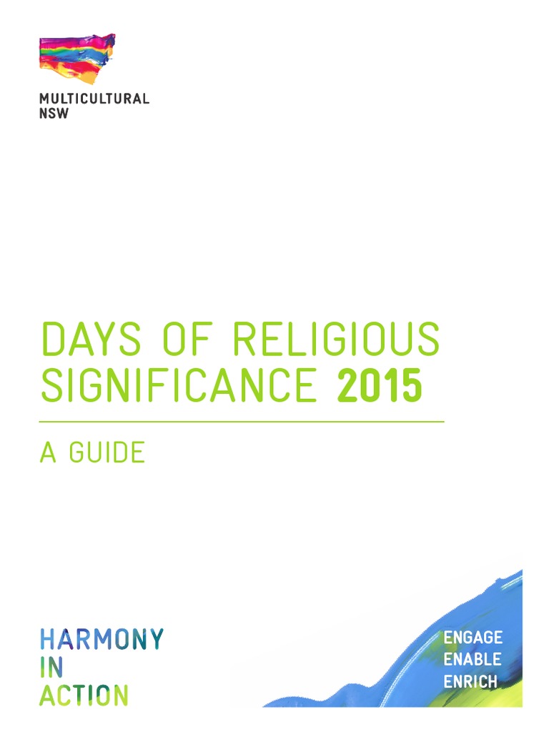 Days of Religious Significance 2015 | PDF | Multiculturalism | Holidays
