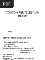 Contoh Perhitungan Resep | PDF