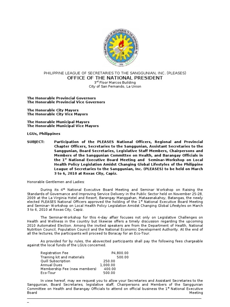 Letter To Prov. Governors-Final | PDF | Mayor | Social Institutions