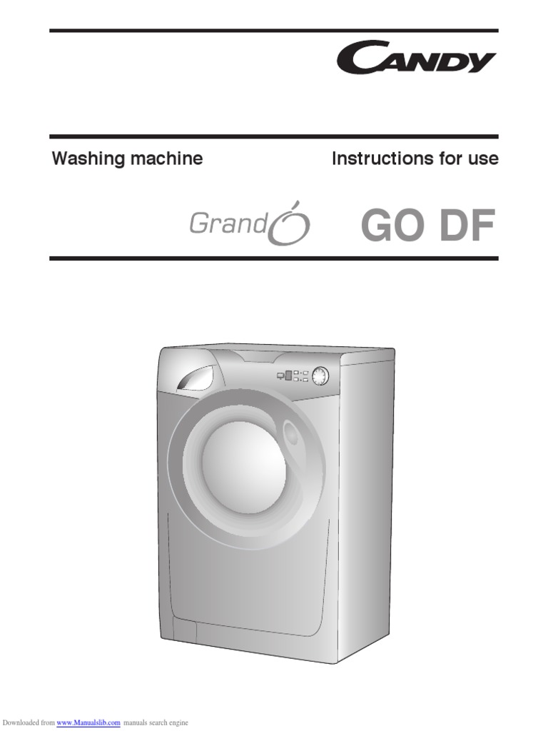 Candy Washing Machine User Guide | PDF | Washing Machine | Ac Power ...