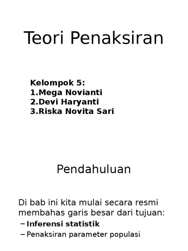 Teori Penaksiran | PDF
