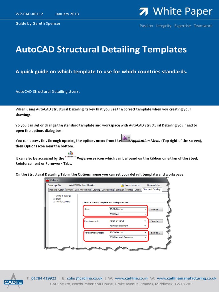 AutoCAD Structural Detailing Templates | PDF
