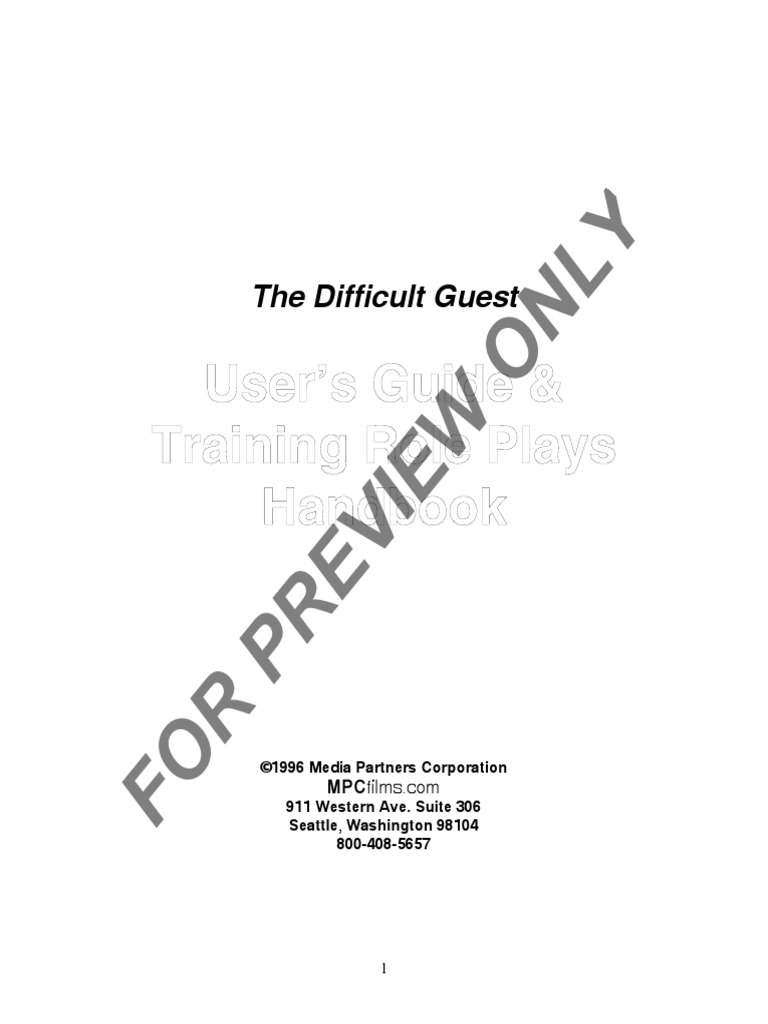 For Preview Only: The Difficult Guest | PDF | Educational Assessment ...