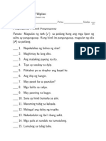 Grade 2 Filipino Worksheet | PDF