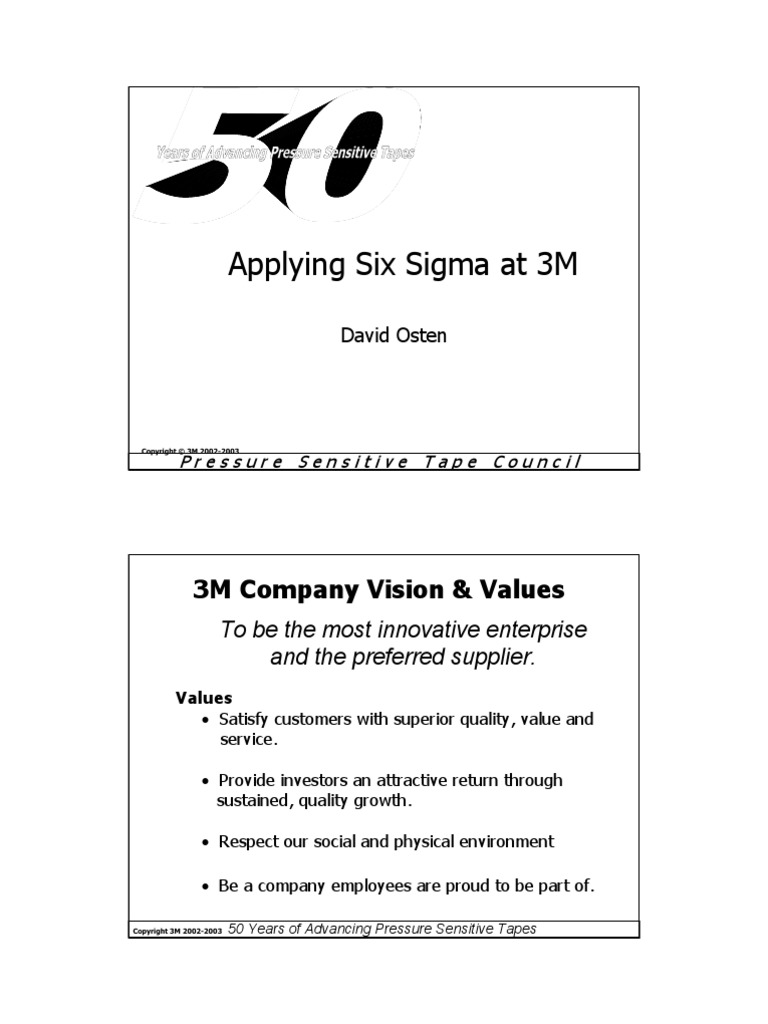Applying Six Sigma at 3M | PDF | Six Sigma | Business Process