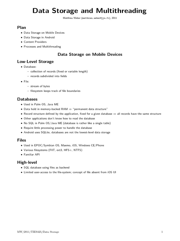 3-Data Storage PDF | PDF | File System | Computer File
