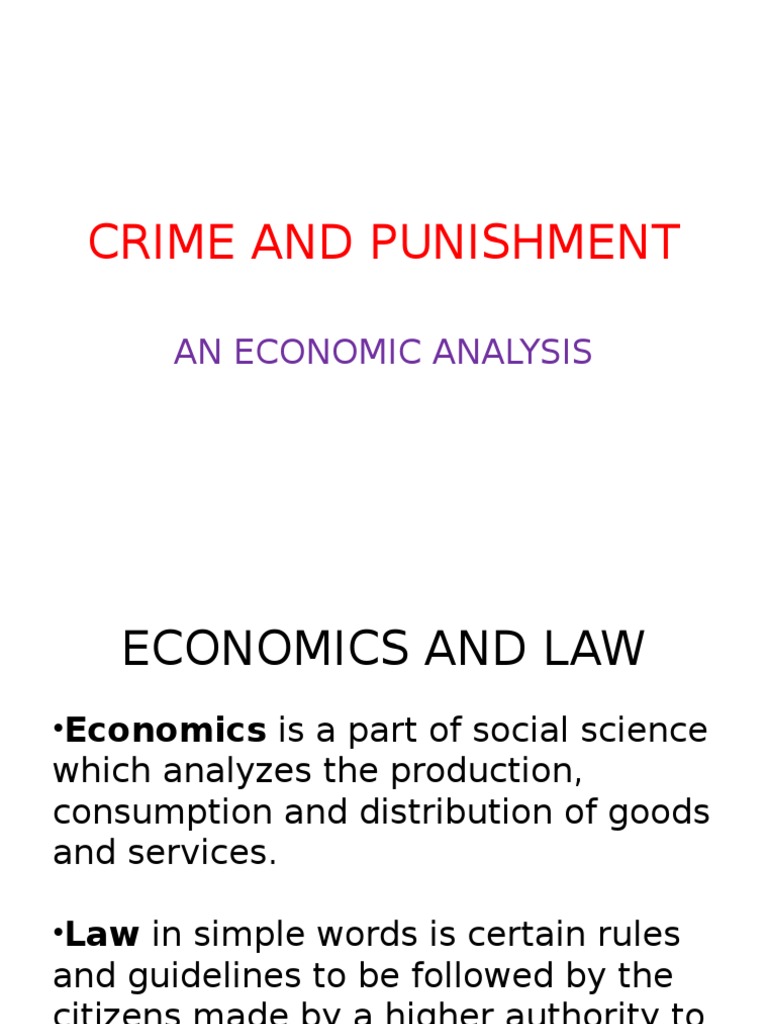 Analyzing the Economic and Social Costs of Crime Through Models of ...