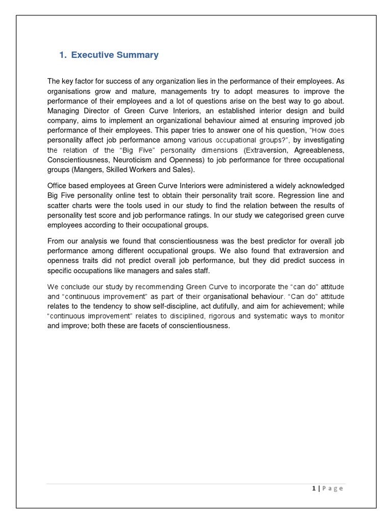 TBS-903 Case Study | PDF | Extraversion And Introversion | Personality Traits