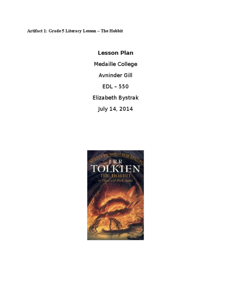 Artifact 1-The Hobbit Lesson | PDF | Reading Comprehension | Reading ...