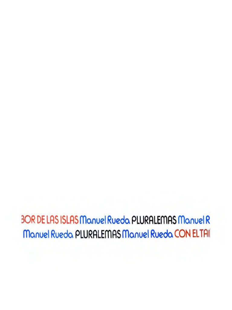Manuel Rueda - Pluralemas. Con El Tambor de Las Islas | PDF | Poesía ...