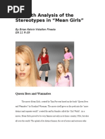 Mean Girls Play Script Overview | PDF