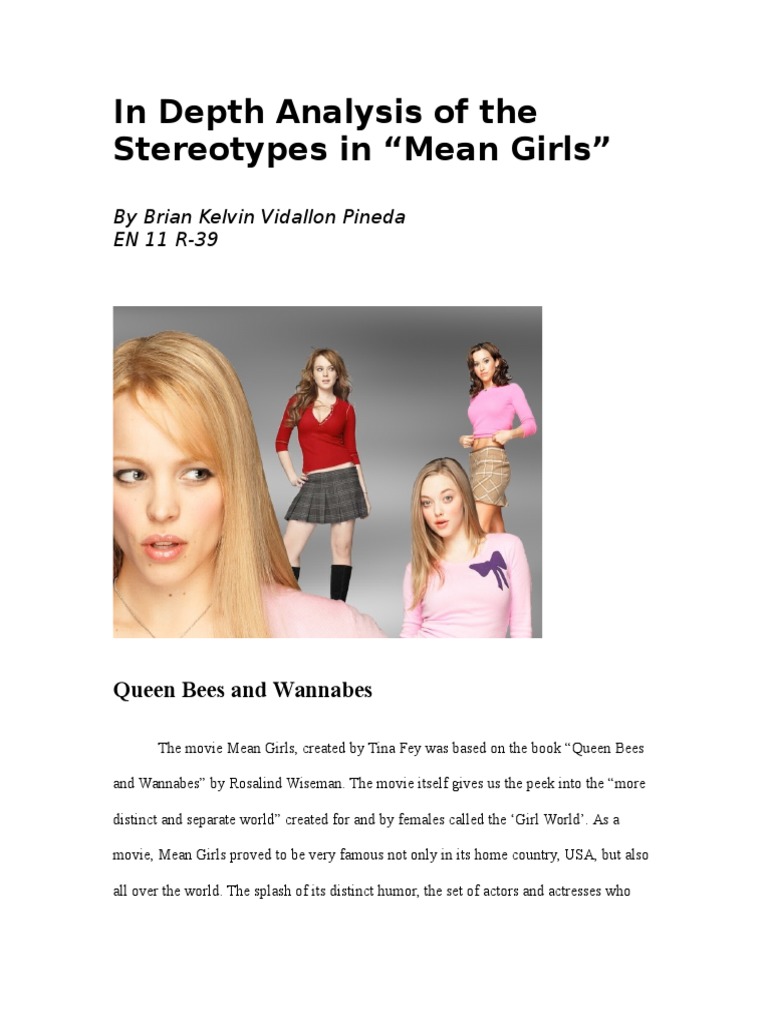 Stereotypes in "Mean Girls" Explored | PDF