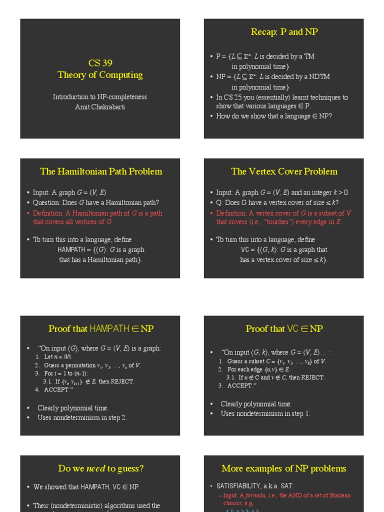 Recap: P and NP" | PDF | Time Complexity | Computational Complexity Theory