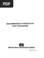 Hydrostatic Test Procedure for Boilers | PDF | Boiler | Water