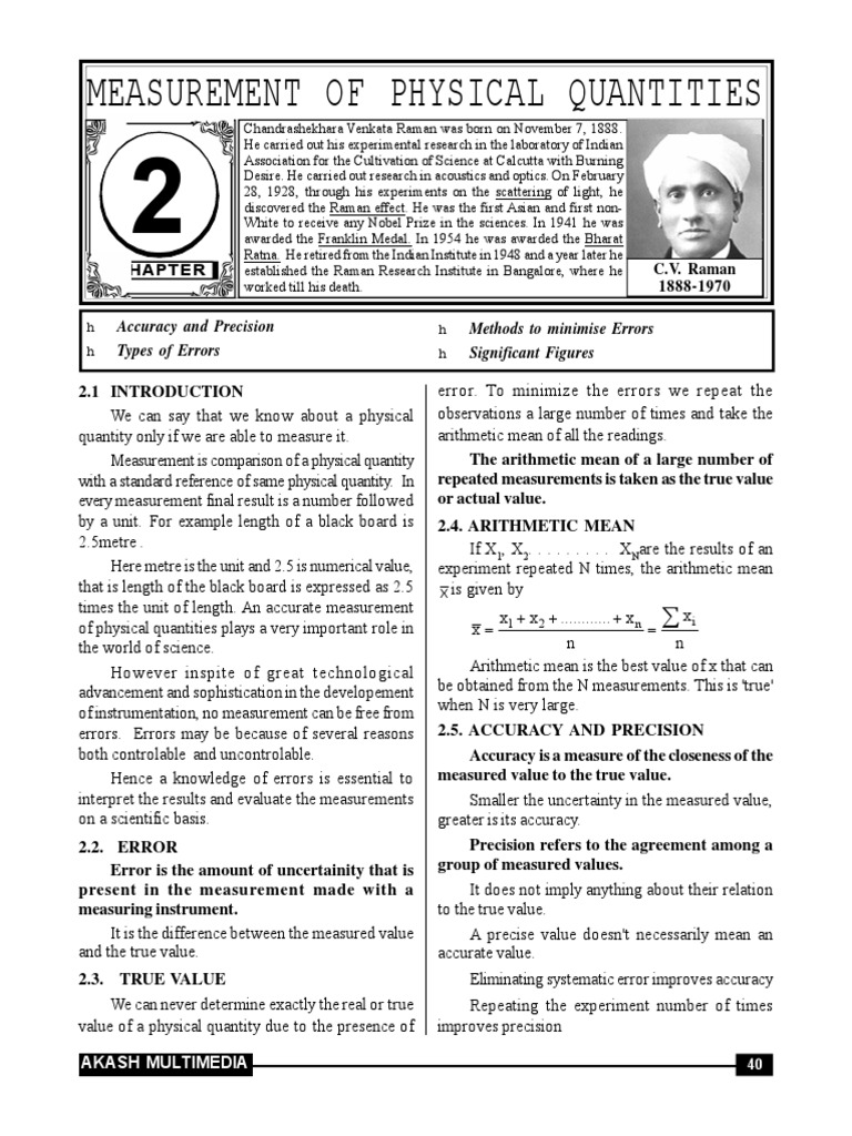 Errors Pdf Significant Figures Observational Error