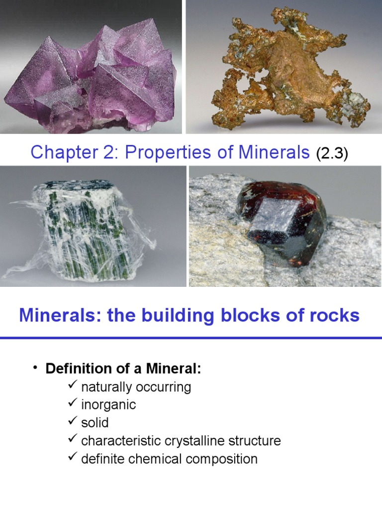 Properties of Minerals | PDF | Minerals | Crystal