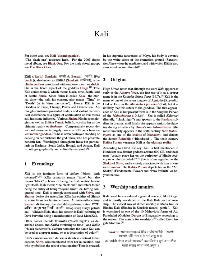 Kali | PDF | Kali | Devi