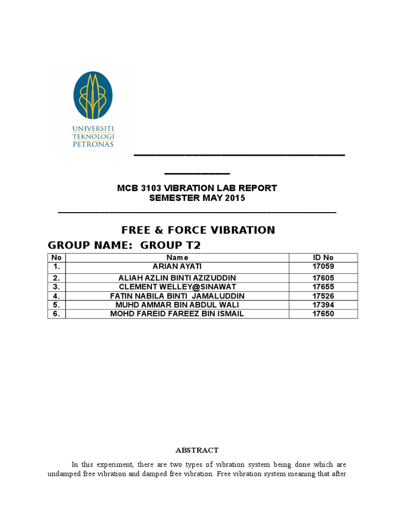 Force Vibration | PDF | Physics | Applied And Interdisciplinary Physics