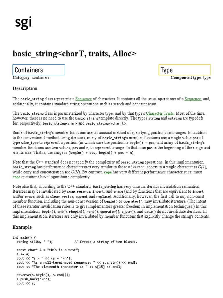 Basic - String: Description | Download Free PDF | String (Computer ...